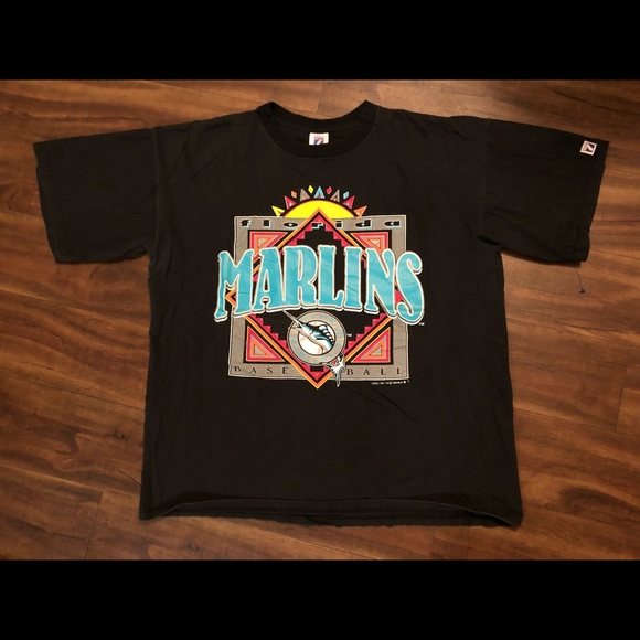 MLB | Shirts | Vintage Baseball 93 Florida Marlins Tshirt Logo 7 | Poshmark